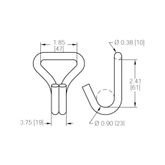 2" Wire Hook - WLL 1,666 lb. | Cargo Equipment