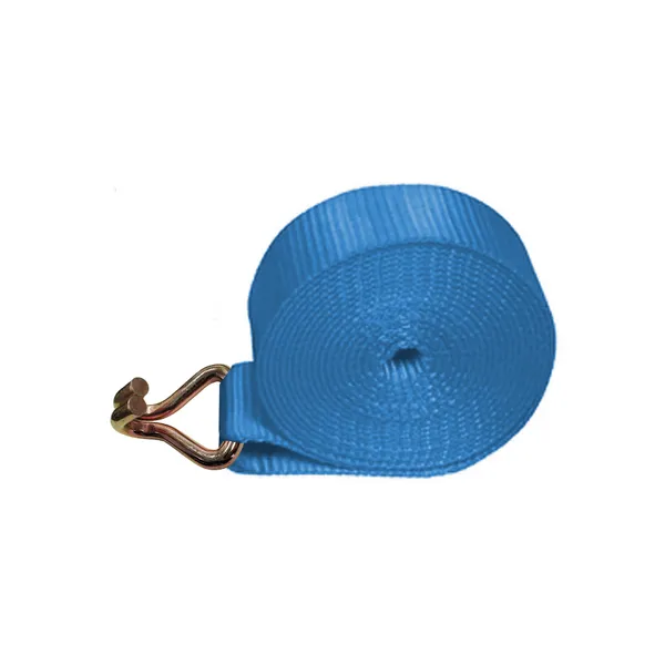 2" x 40' Adjustable End Only, Wire Hook - Blue | Cargo Equipment