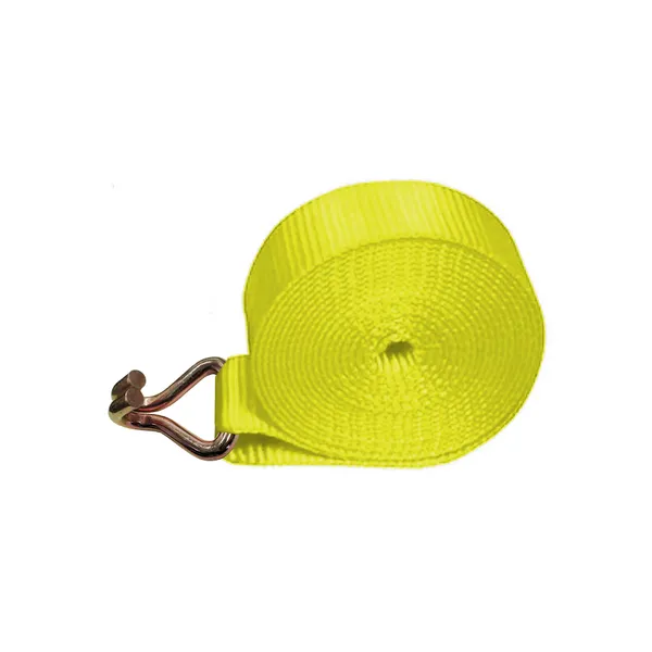 2" x 50' Adjustable End Only, Wire Hook - Yellow | Cargo Equipment