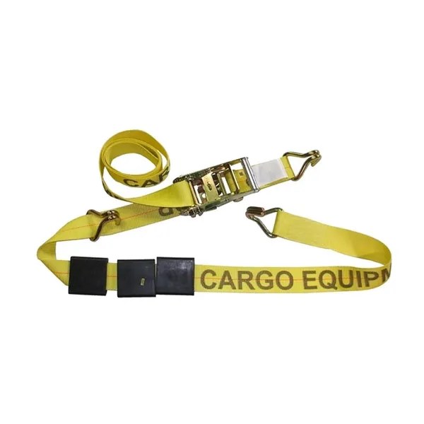 2" x 6' 5K Auto Strap with Wire Hooks, Rubber Cleats - Yellow | Cargo ...