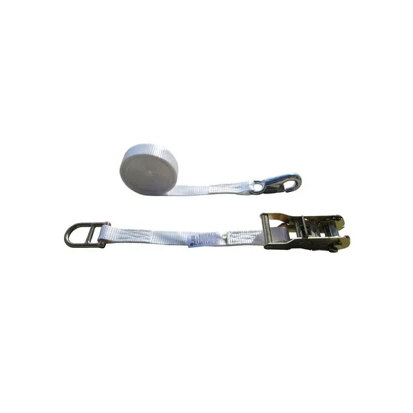 1" x 22' Tent Ratchet Strap, Double Bar D-Ring and Bull Nose Snap Hook ...