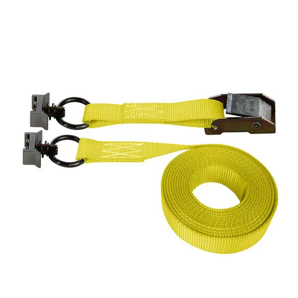 1" x 20' Cam Buckle Strap with L-Track Single Studs - Yellow | Cargo ...