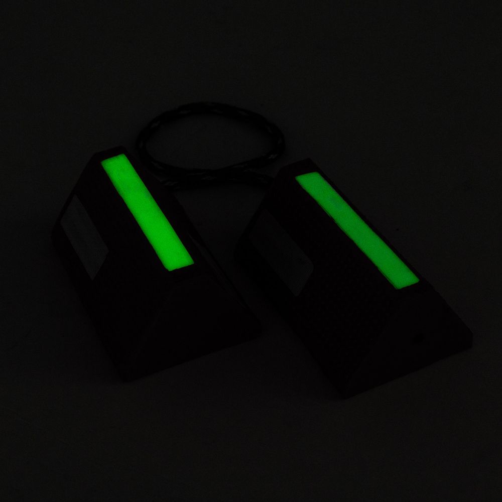 8" Aviation Chock Pair, Glow, Reflectors, Orange | Cargo Equipment
